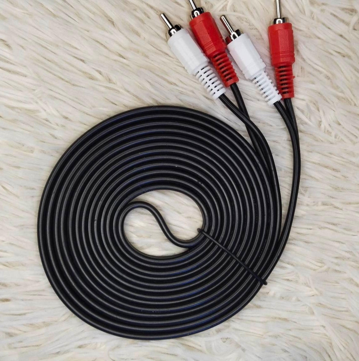 RCA Jack 2x2 Male to Male Cord Stereo Audio Cable Twin Phono RCA Plugs ...