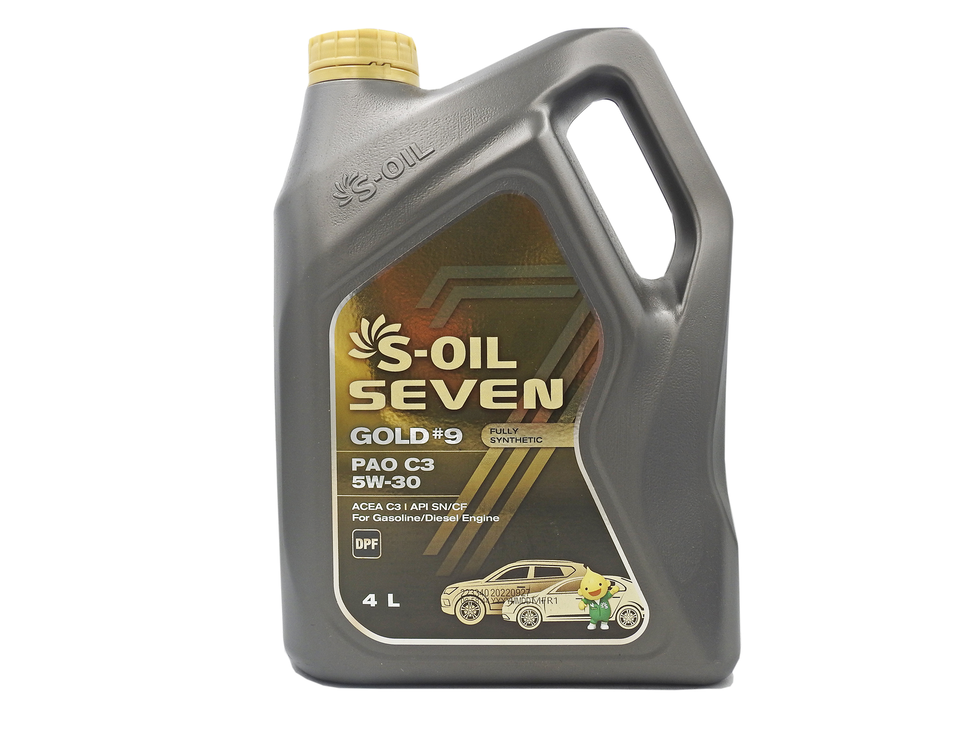 S-Oil Seven Gold #9 PAO C3 5W30 Fully-Synthetic Gasoline/Diesel Engine ...