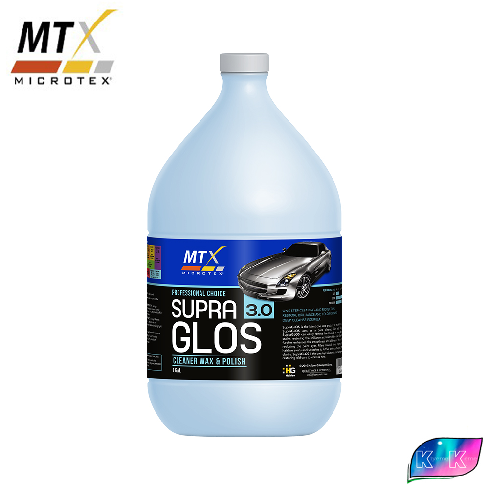 Microtex SUPRAGLOS 3800ml Cleaner Wax & Polish (With Silicone, Wax ...