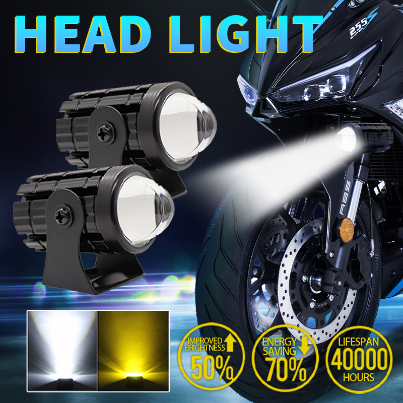 Bimota Motorcycle Mini Driving Light High and Low Yellow / White 2 PCS LED HUKP Mini Driving ...