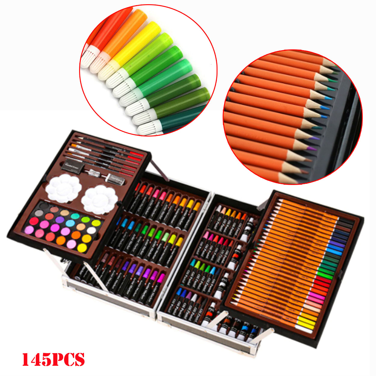 145Pcs Professional Color Pencil Child Drawing Set Painting Set Colored ...