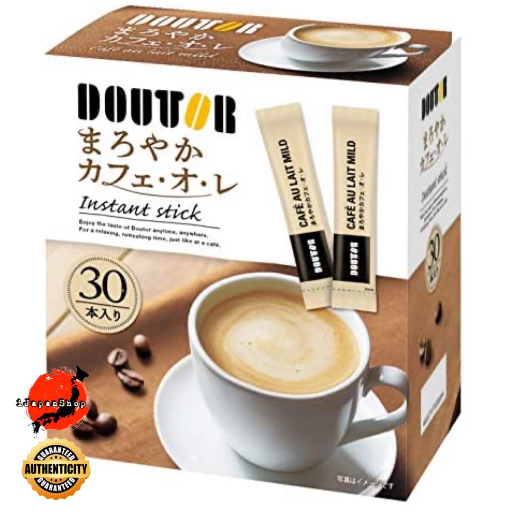DOUTOR JAPAN CAFE LATTE INSTANT COFFEE SERIES 30 STICKS 9G- MILD ...