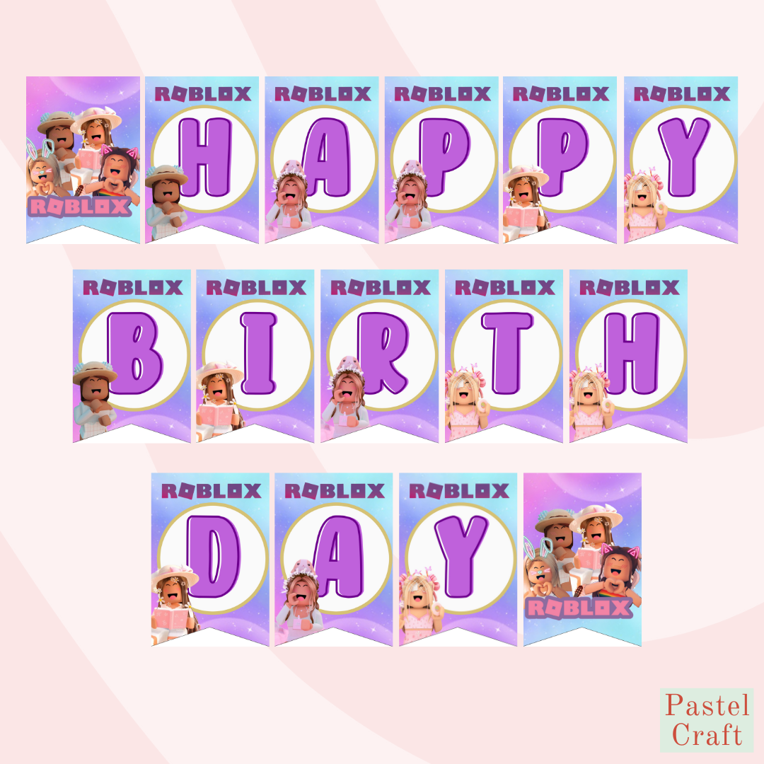 Roblox Girl Customized Banner (Message us before you order. Price is ...