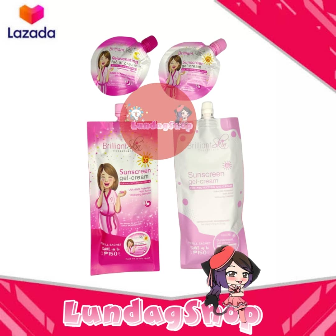 Brilliant Skin Sunscreen Gel Cream SPF30 BIG Sachet 50g | Gel-Cream | 100% Authentic | Lazada PH