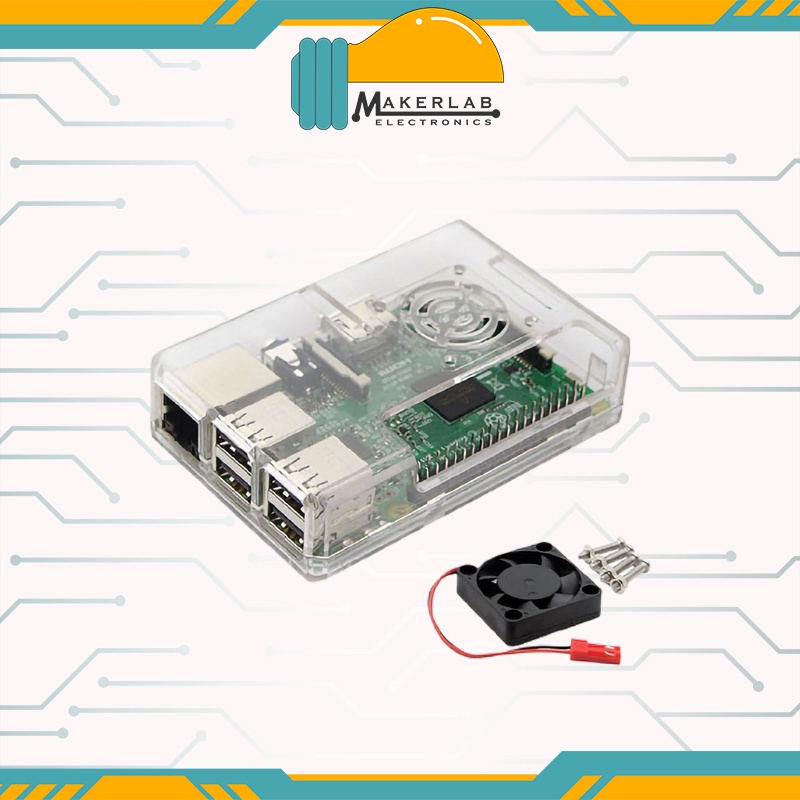 Raspberry Pi 3 Clear Enclosure with Fan | Lazada PH