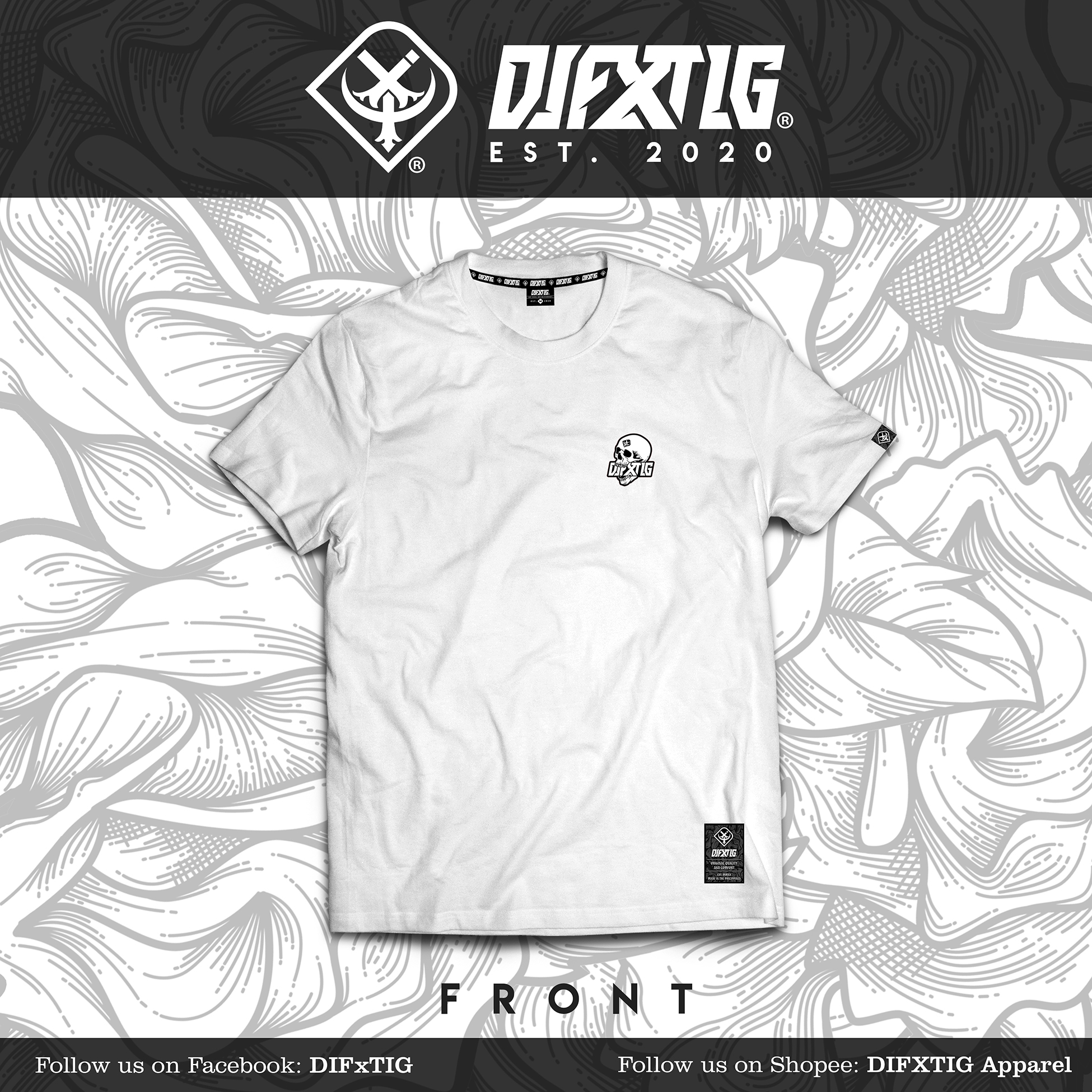 DIFXTIG® CLOTHING - "OG EMBRO " WHITE | Unisex | Lazada PH