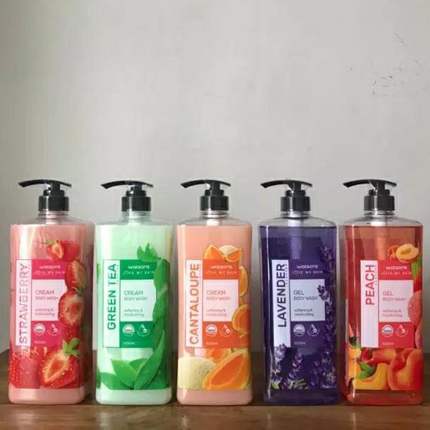 Watsons Scented Body Wash 1000ml Shower Gel Liquid Bath Soap 1 Liters ...
