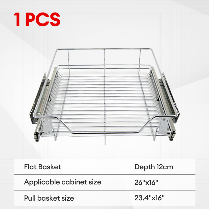 GAA Pull Out Kitchen Cabinet Pull Out Basket with Frame Condiments Rack ...