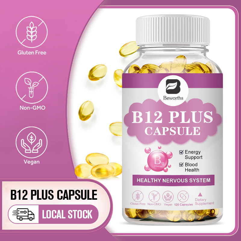 B BEWORTHS Vitamin B12 Plus Capsules with Vitamin B6 B12 Folate Biotin ...