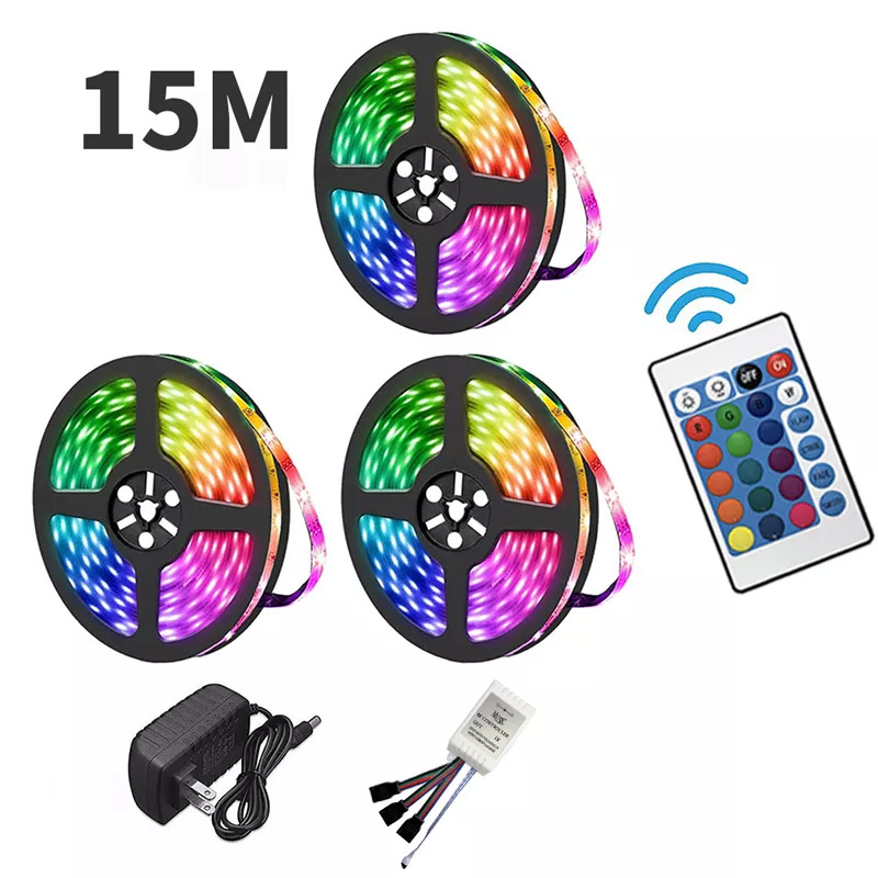 15 Meters Indoor Outdoor LED RGB Strip Light Color Changing SMD 2835 ...