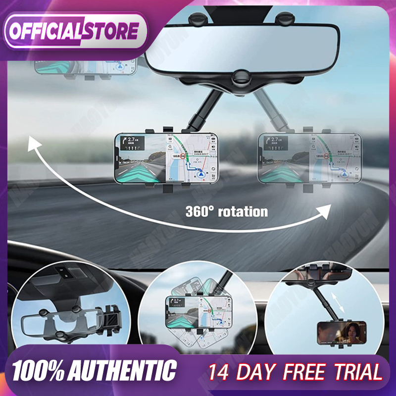 Rotatable and Retractable Car Phone Holder Rearview Mirror Driving ...