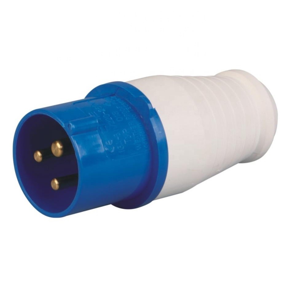 CNC Industrial Plug 013 2P E 220V 16A Blue White 3 Pin 013 | Lazada PH
