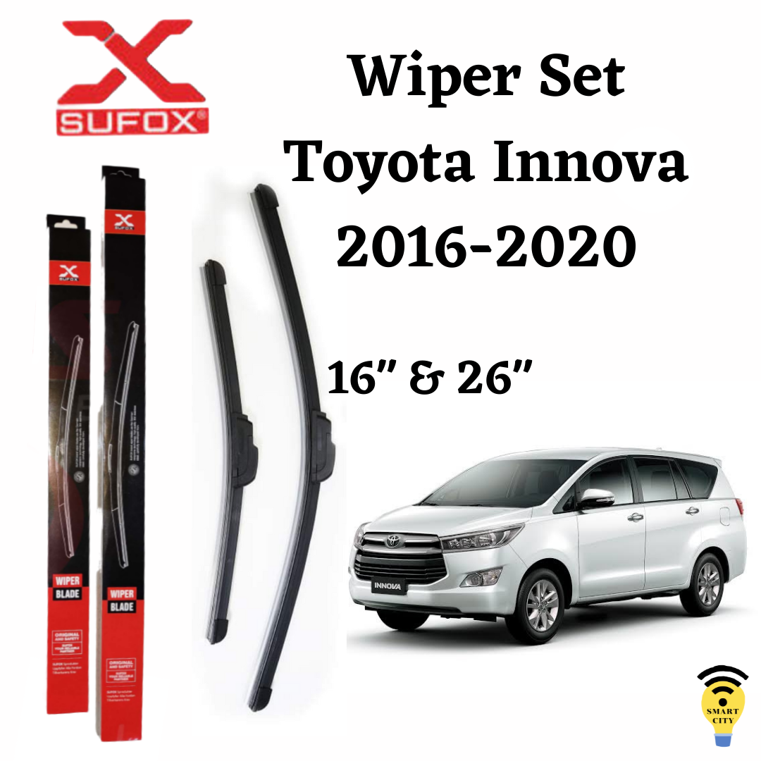 SUFOX Wiper Blade Toyota Innova 2016-2020 Set Universal Banana Type ...