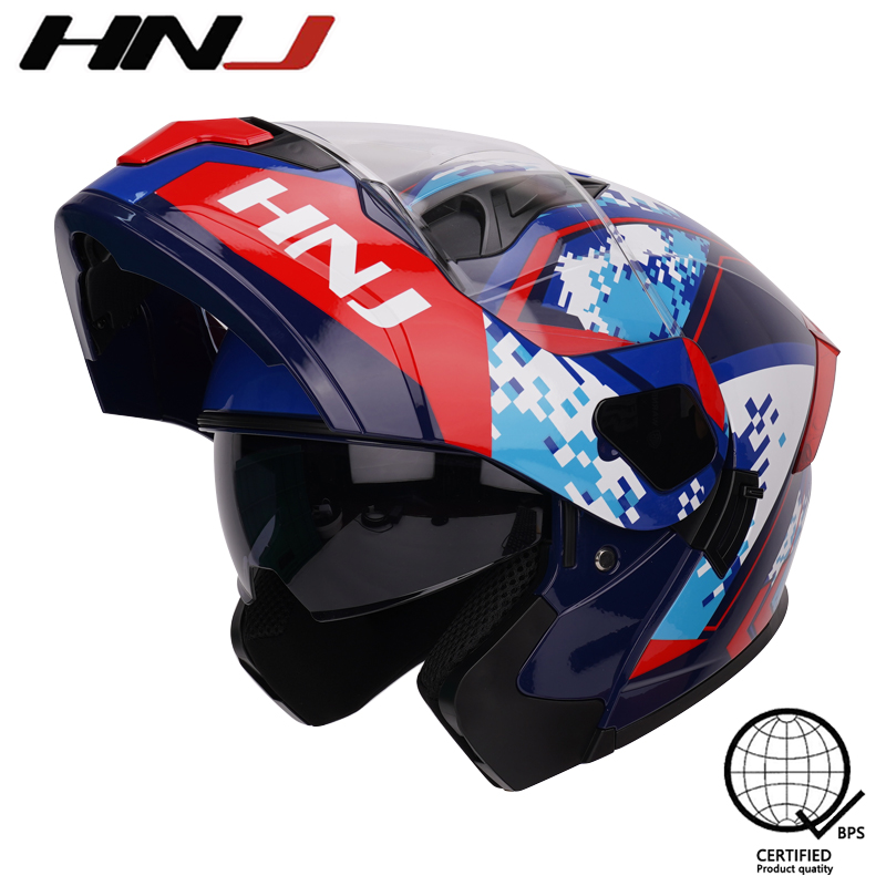 HNJ 937-3 Motorcycle Helmet full face for men Dual Visor motor Modular ...