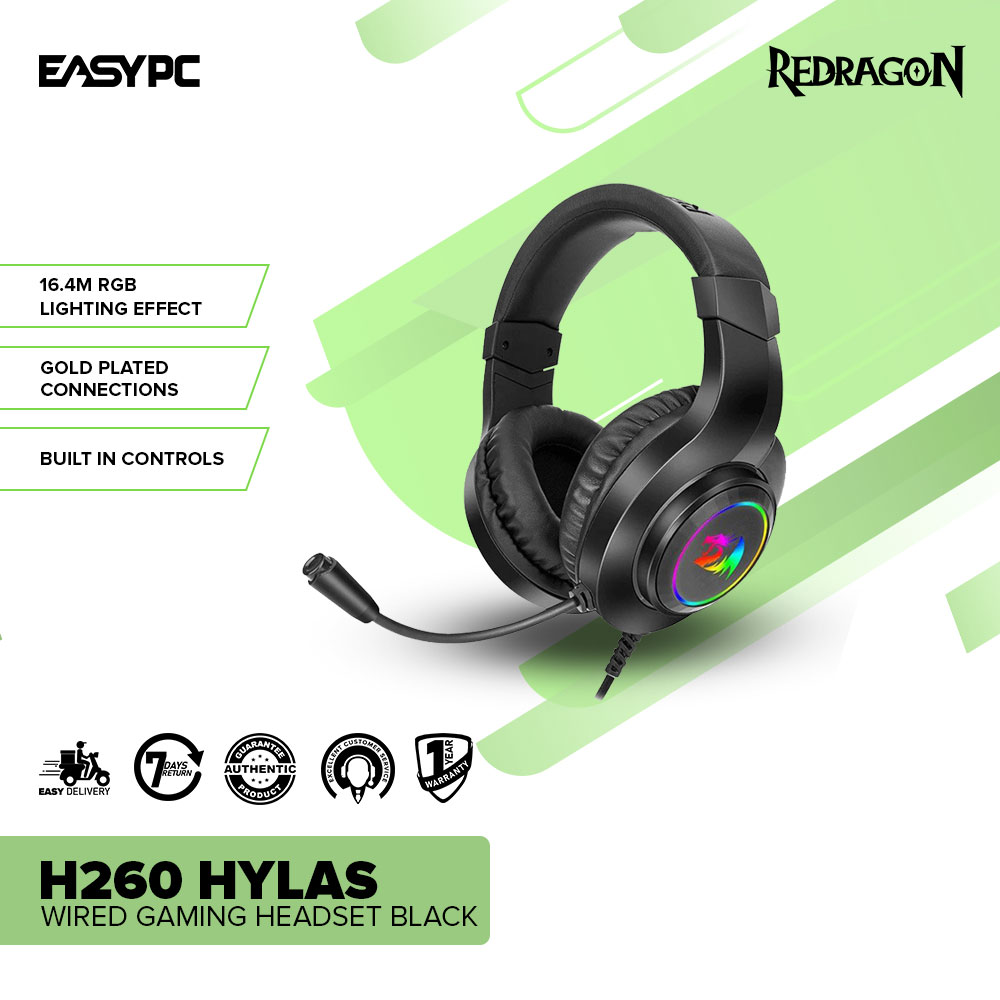 EasyPC | Redragon H260 HYLAS RGB Backlighting Built-in volume ...