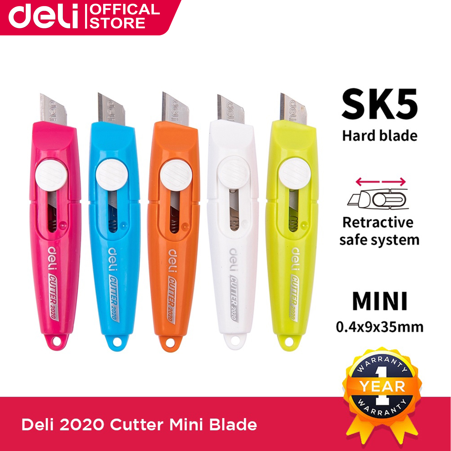 Deli Mini Cutter Small Cutter Mini Blade Assorted Color | Lazada PH