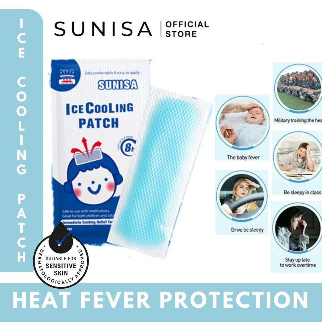 ⭐ SUNISA Summer Physical Cooling Ice Cold Pads Sunstroke Sticker Refreshing And Anti-sleepy Ice ...