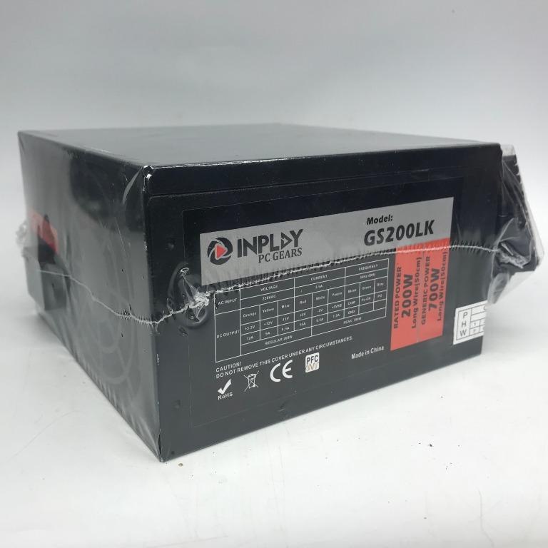 inPlay GS200LK 700W generic PSU long wire power supply rated 200w ...