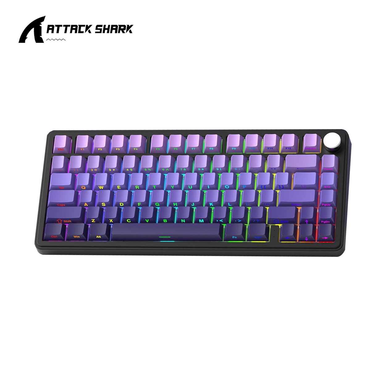 Attack Shark X85 Tri mode 75% Gasket-mounted Wireless Hot Swappable ...