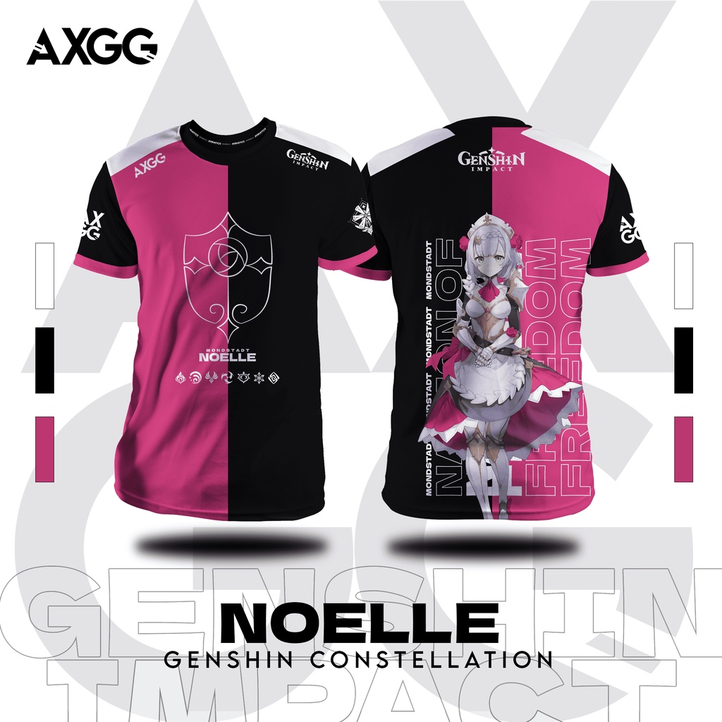 2022 AXGG " Genshin Impact Constellation - Noelle " Gaming Shirt ...