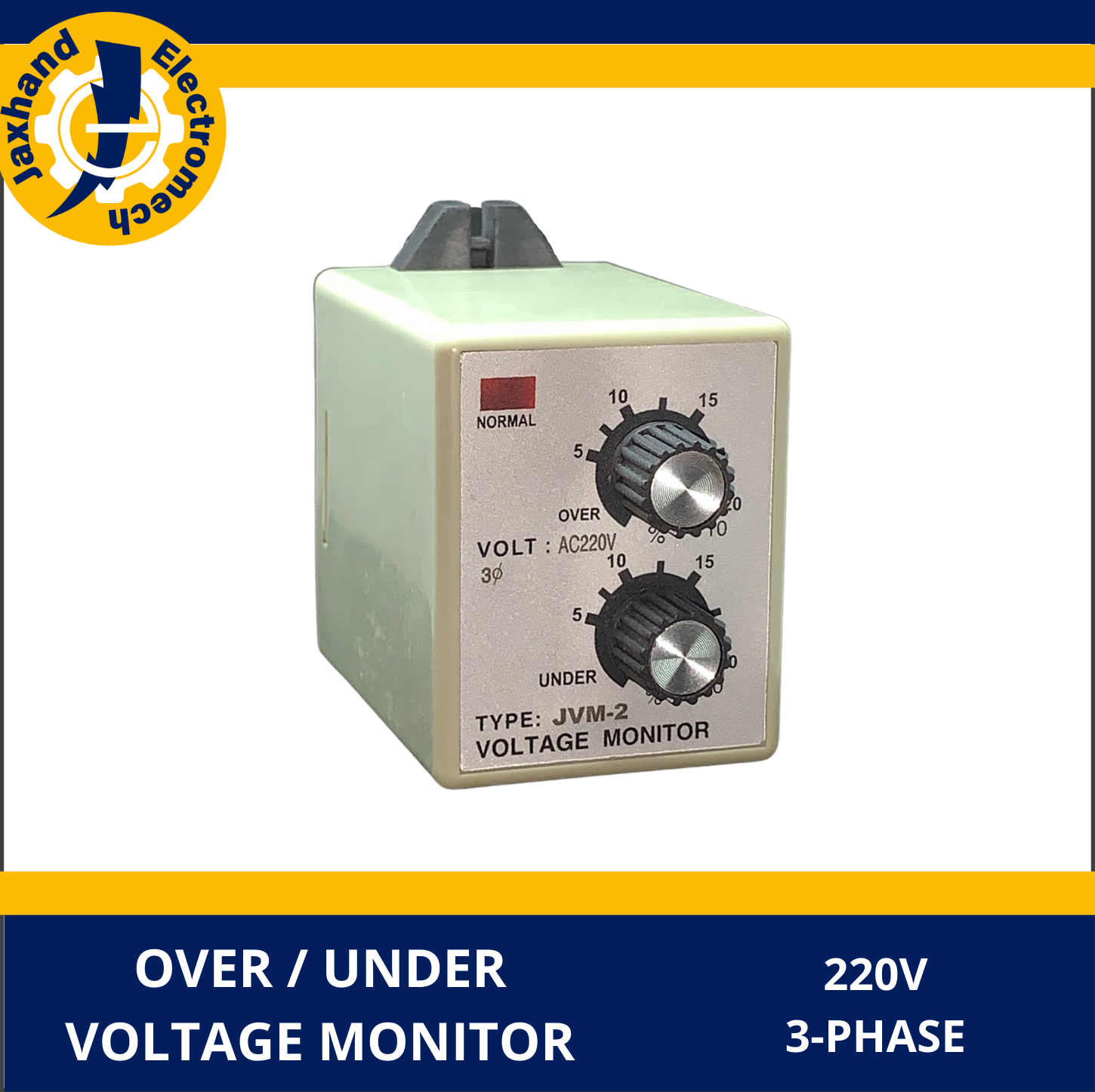 Over-Under Voltage Relay JVM-2, 3-Phase, 220VAC With Socket | Lazada PH