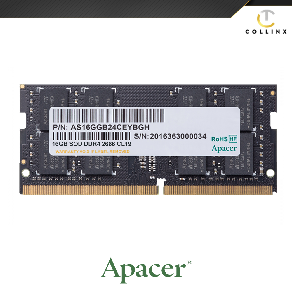 16GB DDR4 2400Mhz 2666Mhz Apacer SODIMM | AMD and Intel Laptop RAM ...