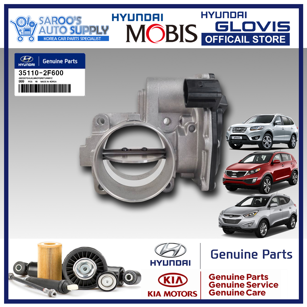 [R][Genuine] Throttle Body For Hyundai Santafe, Tucson , Sportage ...