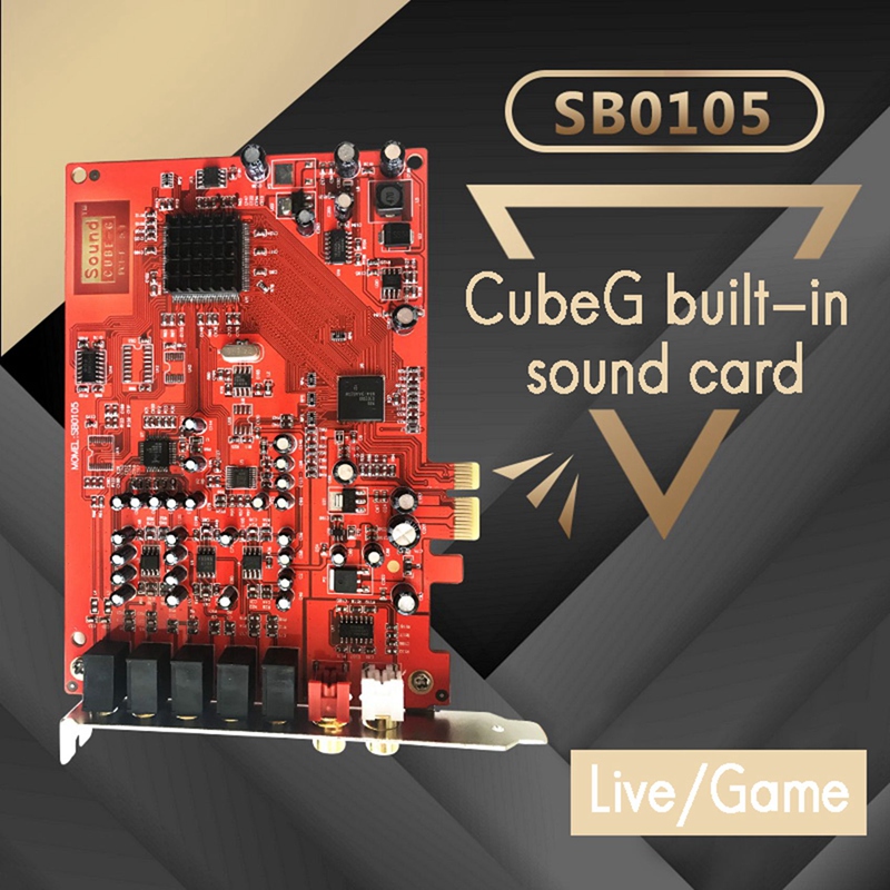PCI-E Computer Built-in Sound Card 5.1 Channel Small Card SB0105 DSP ...