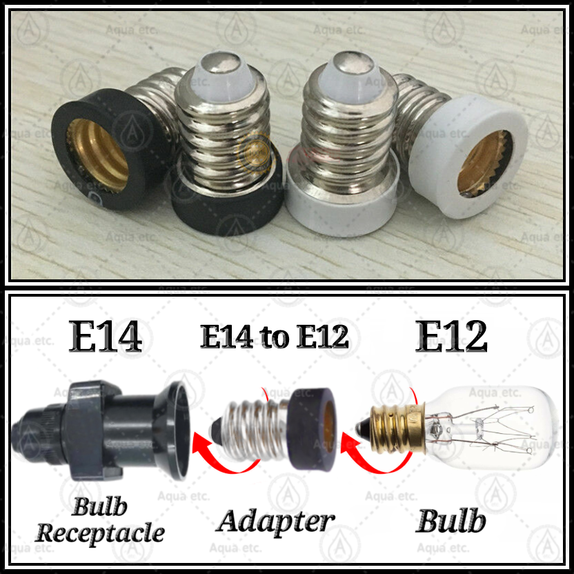 E12 to E14 / E14 to E12 - Bulb Receptacle Adapter "Bulb Socket Base ...