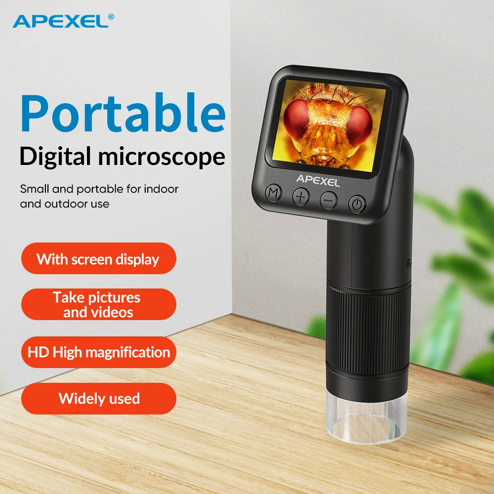 APEXEL 400-800X Digital Microscope USB HD Video Microscope with Digital ...