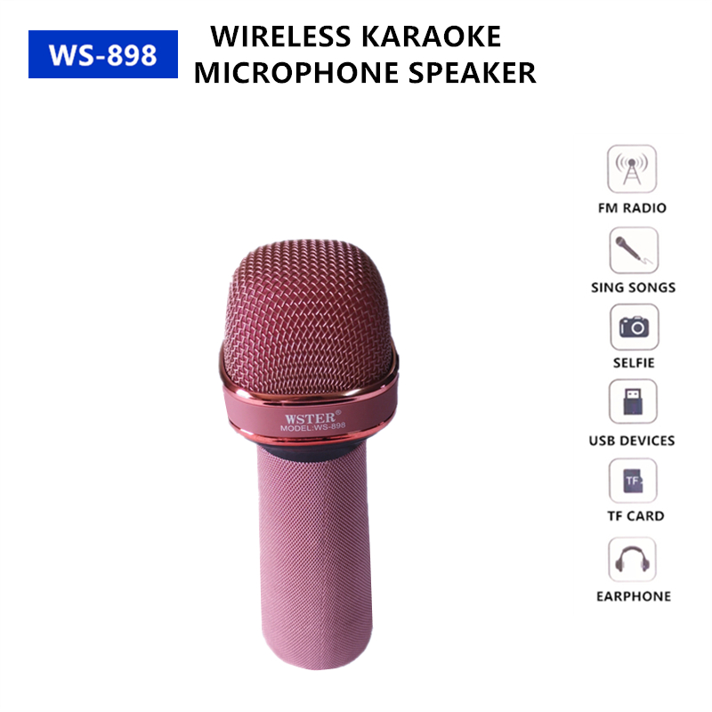 WS-898 Bluetooth Microphone Karaoke Microphone Wireless Microphone ...