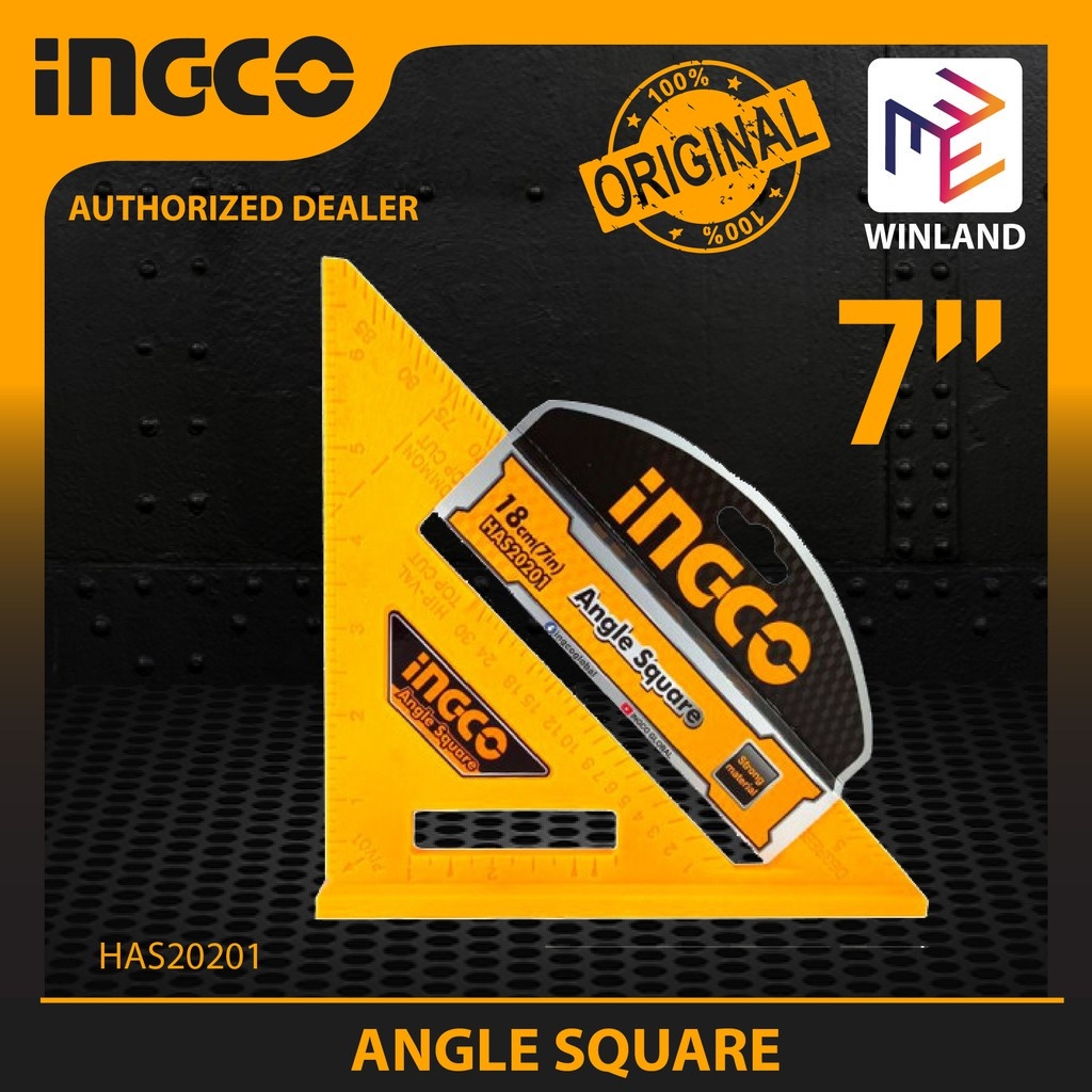 PH7S3KVJCM Ingco Original Angle Square Speed Triangle Carpenter Ruler 7 ...