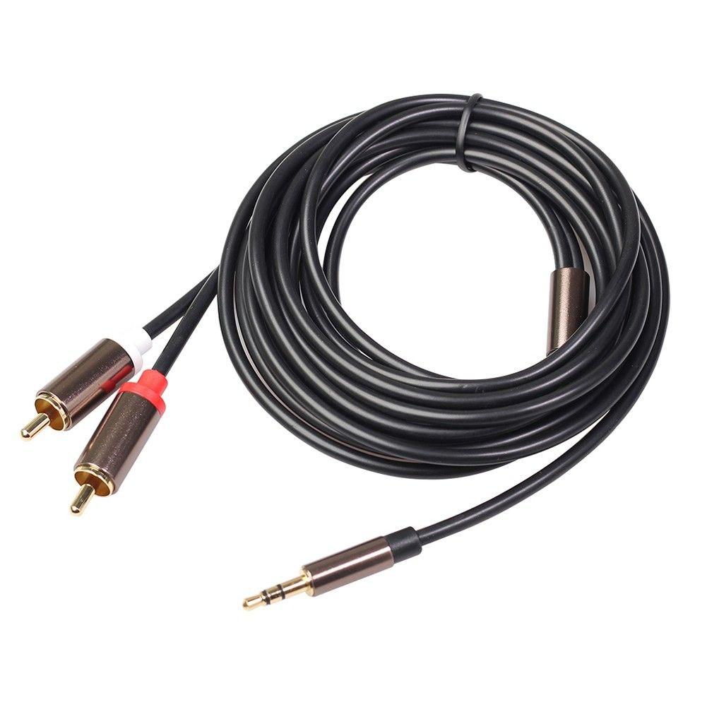 3.5mm Audio Jack to 2 RCA Male Cable HiFi 3.5mm Male to 2 Male RCA Jack ...