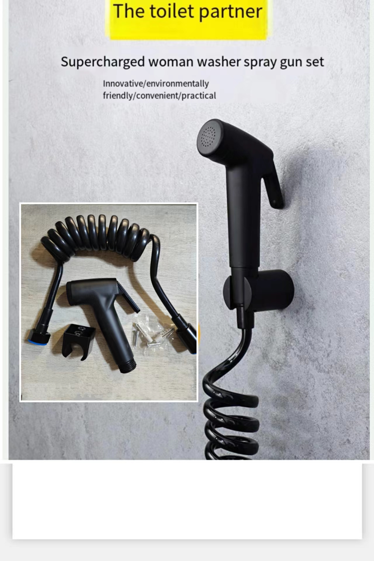 Bathroom toilet spring retractable tube female washer small nozzle ...