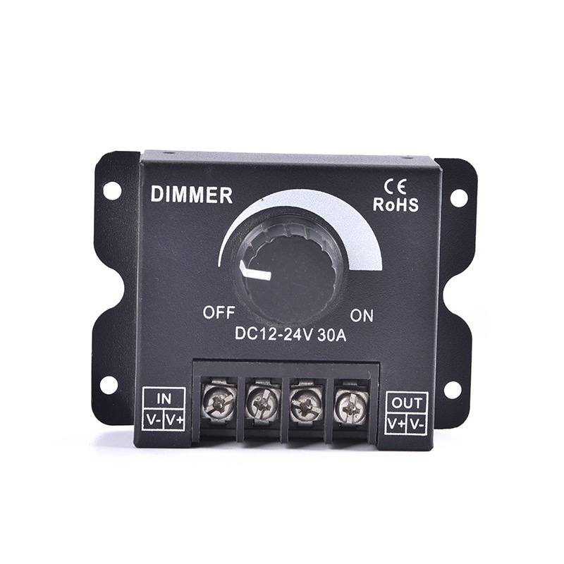 DC 12V 24V LED Dimmer Switch 30A 360W Voltage Regulator Adjustable ...