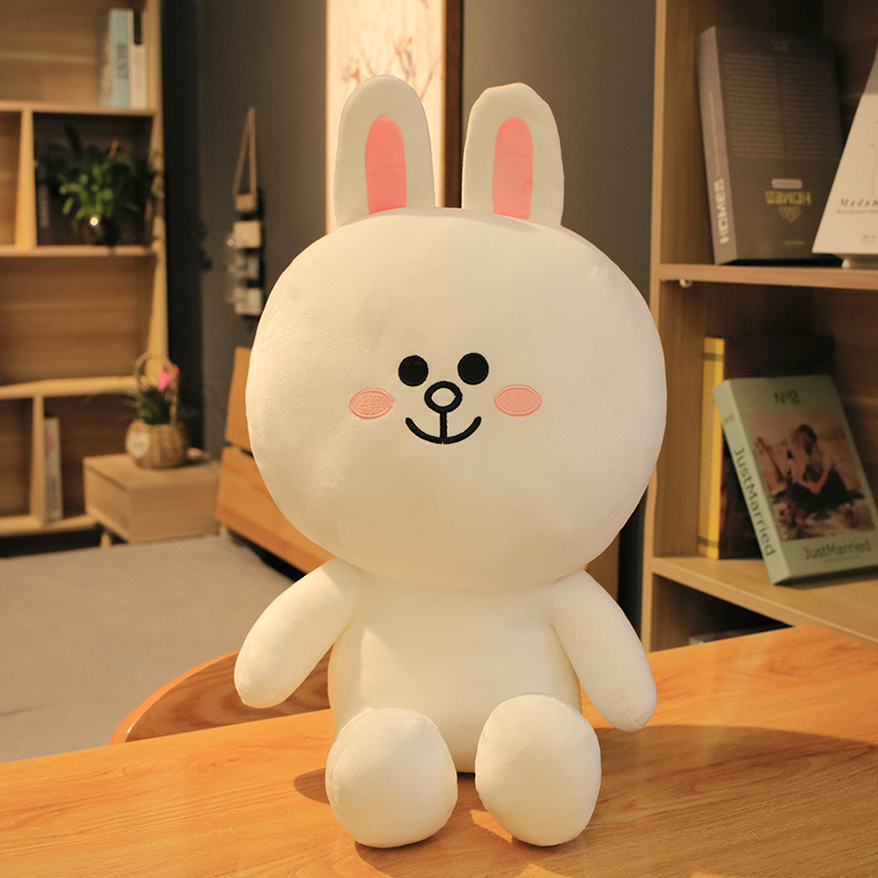 Line Friends Kawaii Brown Bear Plush Toy Soft Stuffed Brown Bear Cony ...