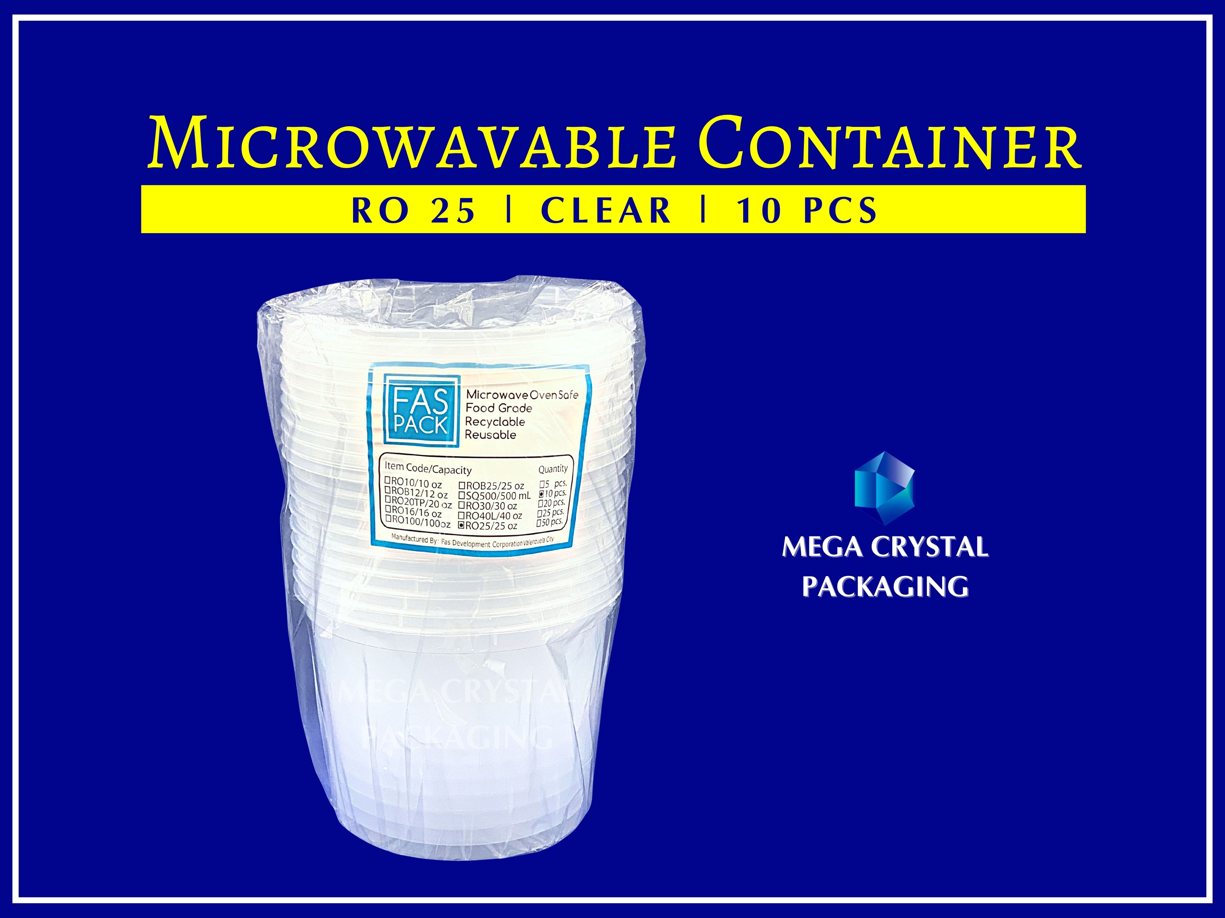 [ 10 Pcs ] Microwavable Container Round RO 10 - 240ml / RO 16 - 450ml ...