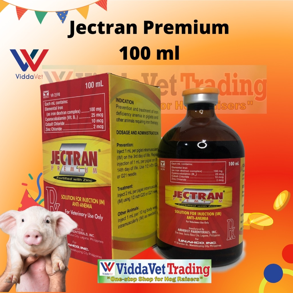 ml Jectran Fo.rti.fie.d with Z.i.nc 100ml Unahco Univet for piglets | Lazada PH