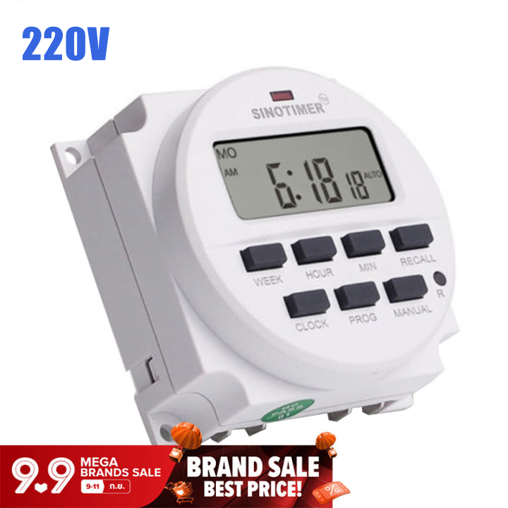 12V/24V/110V/220V AC/DC Digital Intelligent Power Timer Switch ...