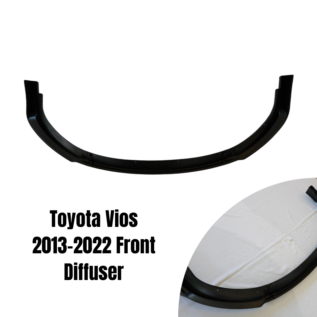 Toyota Vios 2012-2024 Double Front Bumper Chin Matte Black | Lazada PH