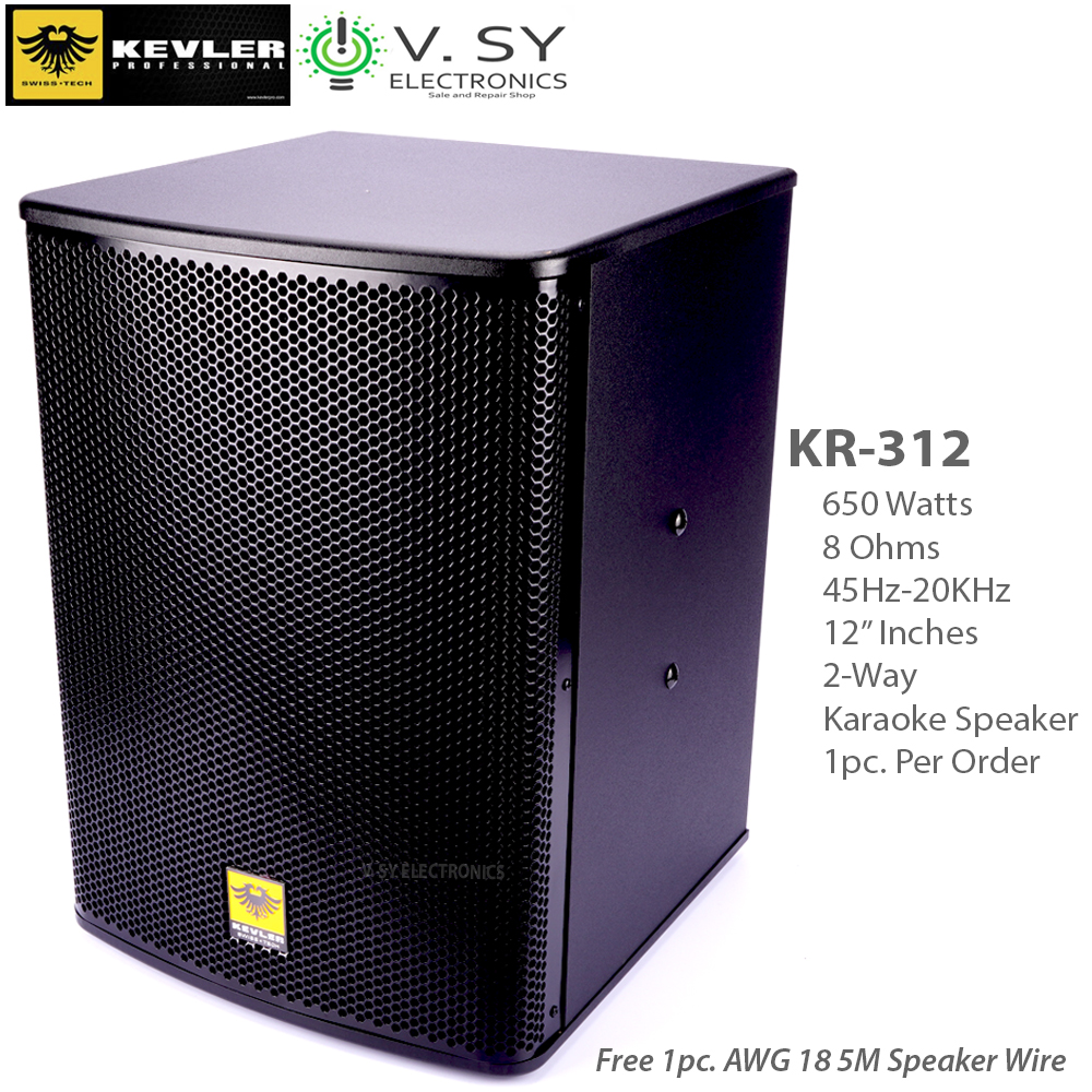 1pc. Original 2024 Kevler KR-312 650W 12 Inches 2-Way Passive Karaoke ...