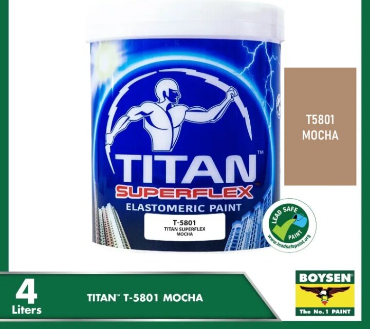 Titan Superflex Elastomeric Paint Mocha T5801-4L | Lazada PH