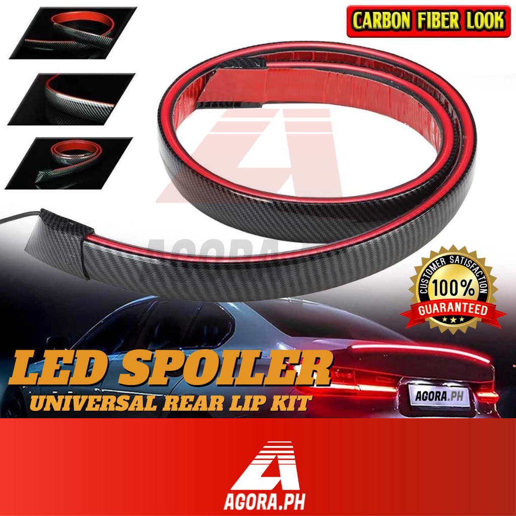 LED Spoiler Universal Rear Lip Kit Easy to Install Flexible & Durable ...