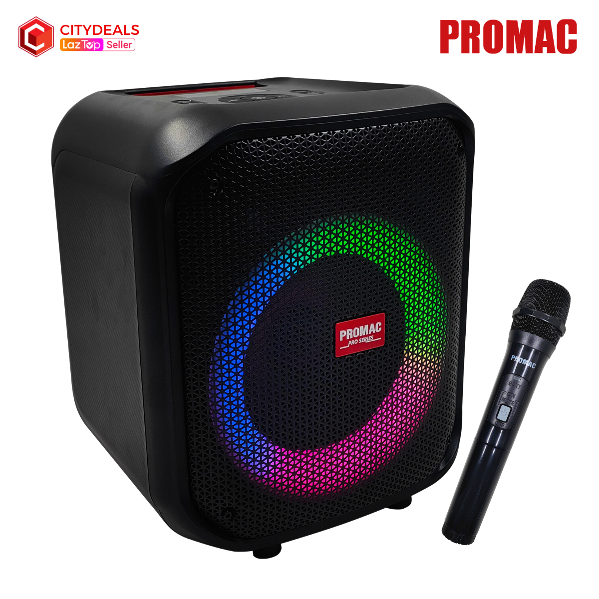 Rechargeable Party Cube Bluetooth Speaker with Radio Audio Mic and Ring ...