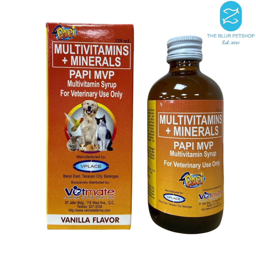 Free 1cc Syringe Papi MVP Multivitamins + Minerals 120ml Cat Dog ...