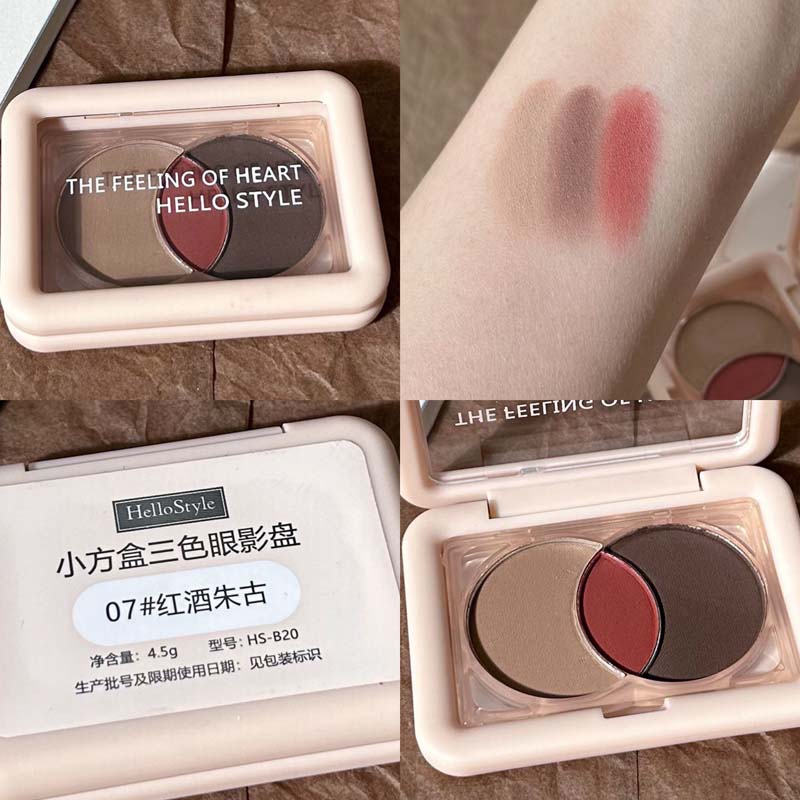 Supermy Hello Style NEW 3 color Small square box three color eyeshadow ...