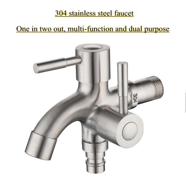 stainless steel two way valve bibcock faucet | Lazada PH