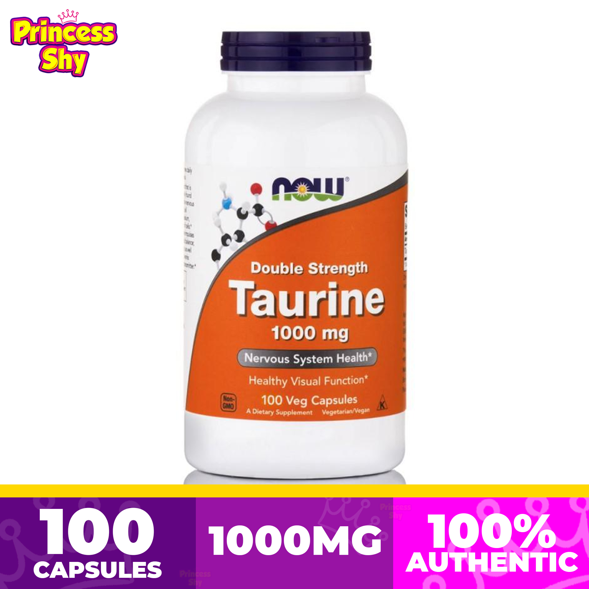 NOW Taurine Double Strength 1000mg 100 veg capsules | Lazada PH