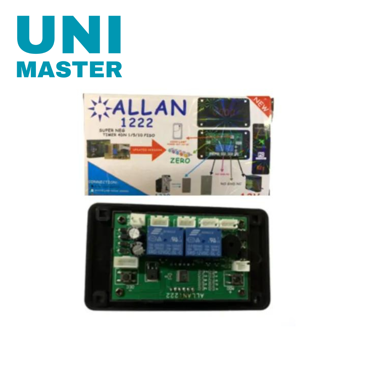 Uni Master Allan 1222 Timer 4-digit Updated Version Support 1/5/10 Piso | Vendo | Timer | Lazada PH