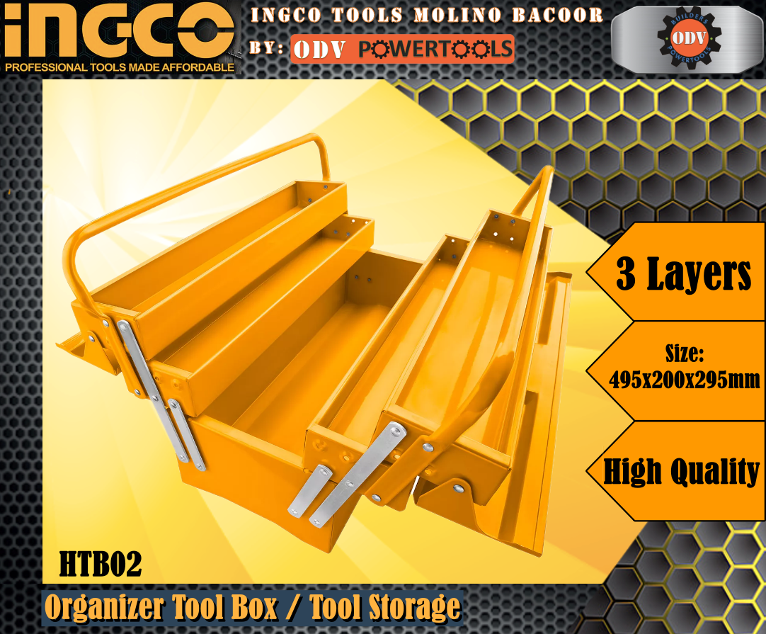 Ingco HTB02 Organizer Tool Box / Tool Storage with 3 Layers ...